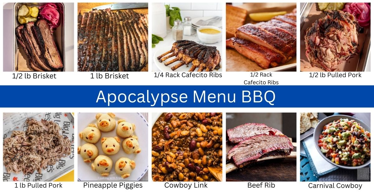 Apocalypse BBQ Menu