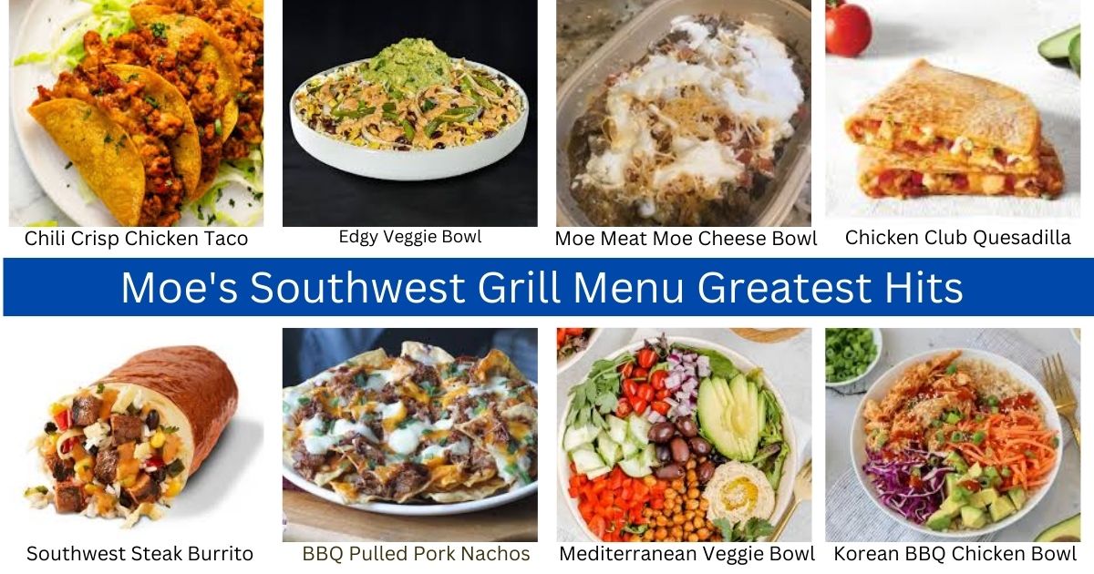 Moe's Southwest Grill Menu With Prices 2025